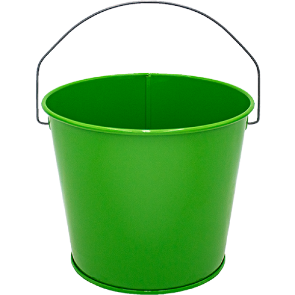 5 Qt Powder Coated Bucket - Electric Green 317