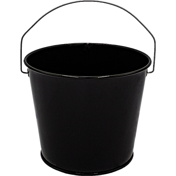5 Qt Powder Coated Bucket - Glossy Black 006