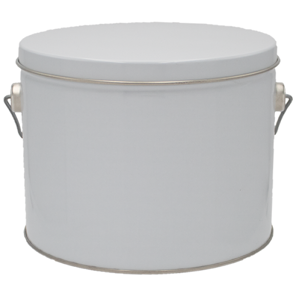 5S White - Half Gallon Cans (5S) - Upright Round Cans - Tins & Cans