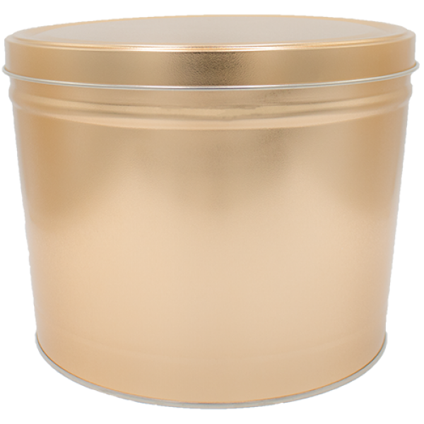 15T Gold - 2 Gallon Tapered (15T) - Popcorn Cans - Tins & Cans