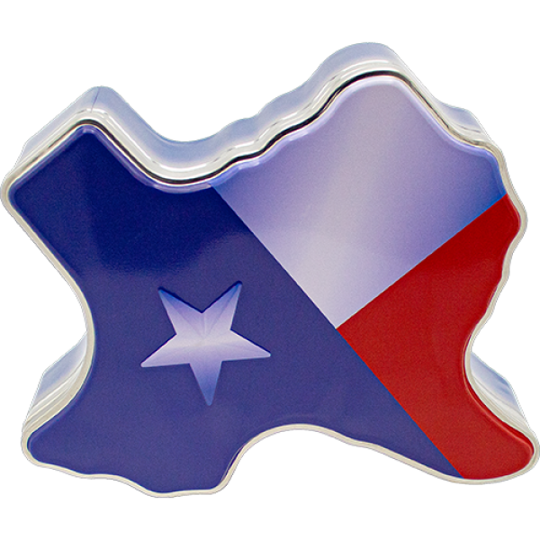 Texas Shaped Can - Flag